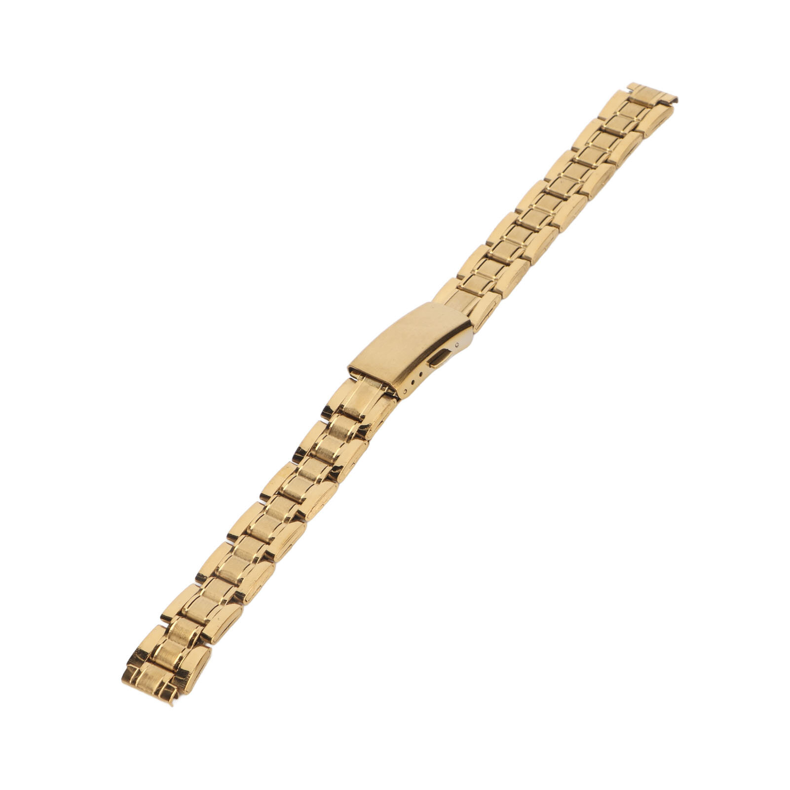 Ремешок для часов из нержавеющей стали, быстросъемный двойной замок, сменная пряжка, металлический ремешок для часов для мужчин и женщин, золотой 14 мм/0,55 дюйма