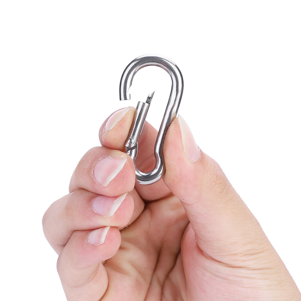 Карабин-крючок с пружинным замком KEEP DIVING, оборудование для подводного плавания, запасные части, из нержавеющей стали 316, цвет серебристый, размер 50 × 25 мм, толщина 5 мм, вес 17 г, 1 шт