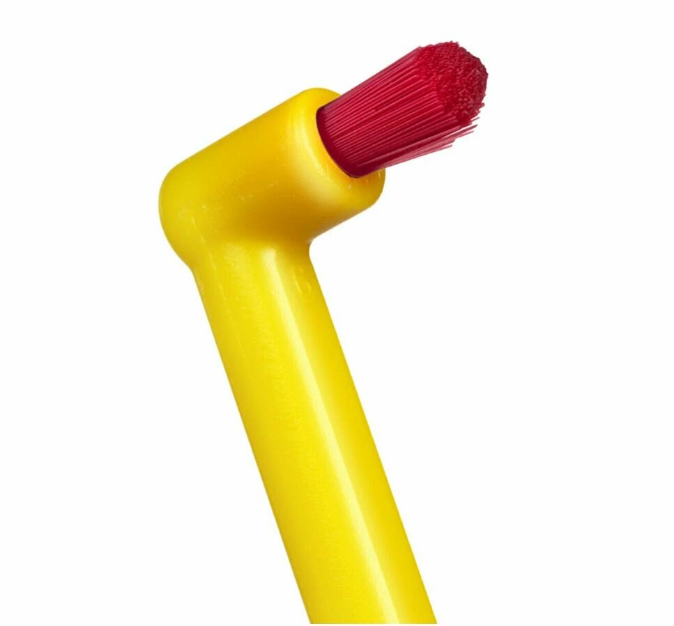 Зубная щетка Revyline SM1000 Single желтая с красной щетиной, монопучковая
