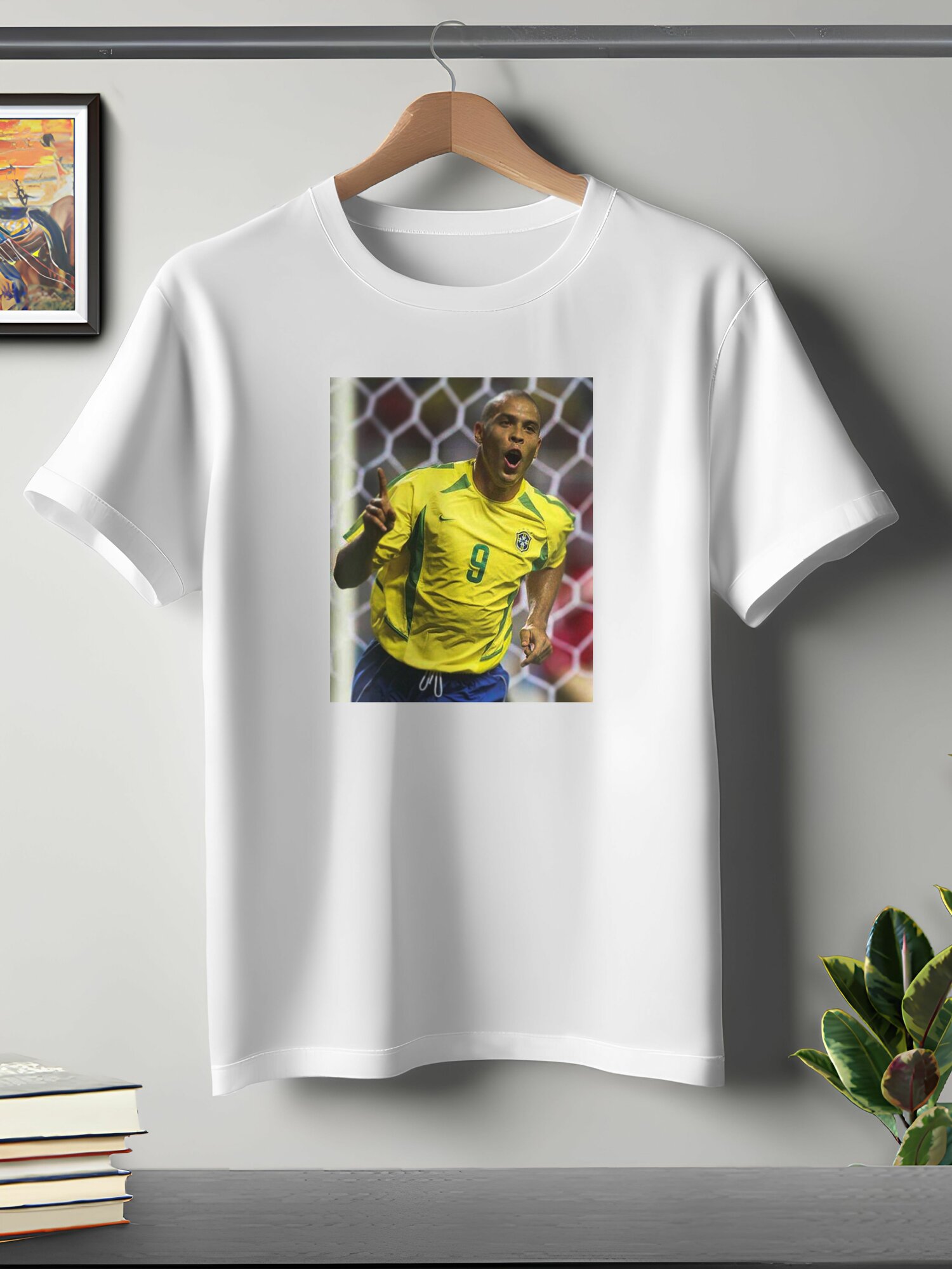 Футболка  Детская ONEQ 140 (10-11) размер с принтом Ronaldo, белая