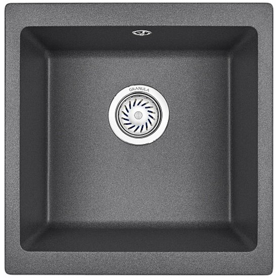 Кухонная мойка Granula 4451, графит (чёрно-серый), кварц