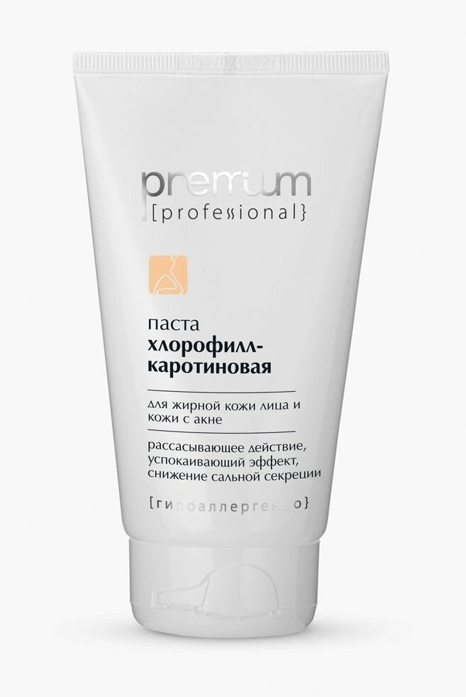 PREMIUM Паста Хлорофилл-каротиновая для жирной кожи против акне и расширенных пор, 150 мл