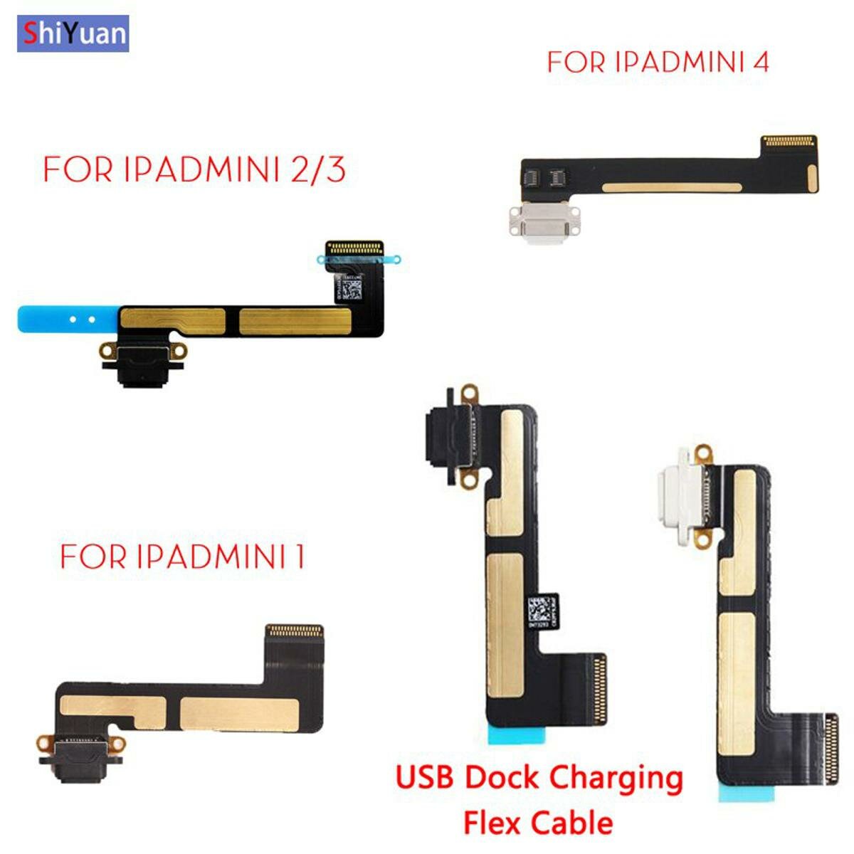 USB-порт для зарядки док-станции для iPad mini 1 2 3 4, гибкий кабель для зарядки, сменные детали