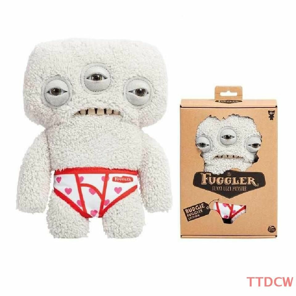 Fuggler White-haired troubled stan monster -Alien Limited Edition 24-сантиметровая плюшевая игрушка, забавная уродливая кукла-монстр