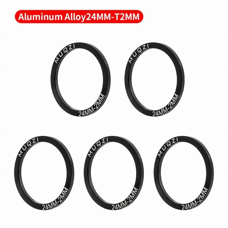 MUQZI 5 шт Проставочные кольца велосипеда для Hollow шатунов 24MM-2MM 24мм 2мм проставки для шатунов велосипедные кольца
