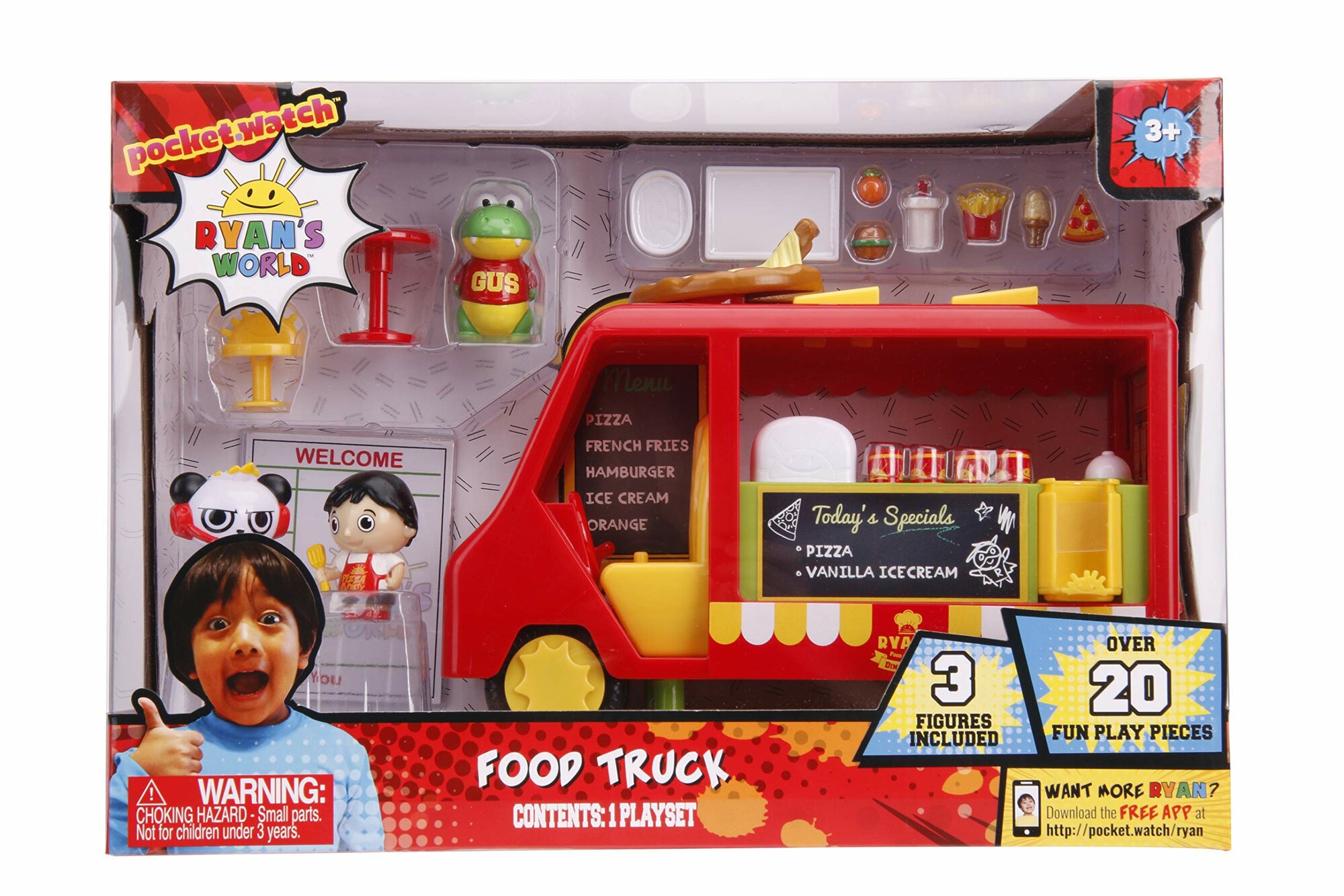 Машинка игрушечная PocketWatch Ryan's World Foodd Truck /Райанс Ворлд: Фуд Трак для småх детей!