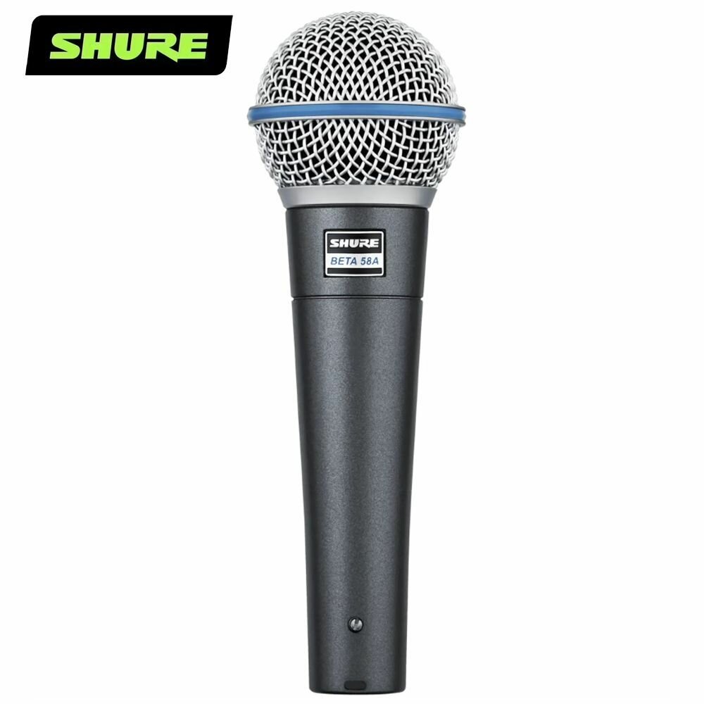 Микрофон Shure BETA58A, для вокала, динамический, с XLR-разъемом, серый металлик