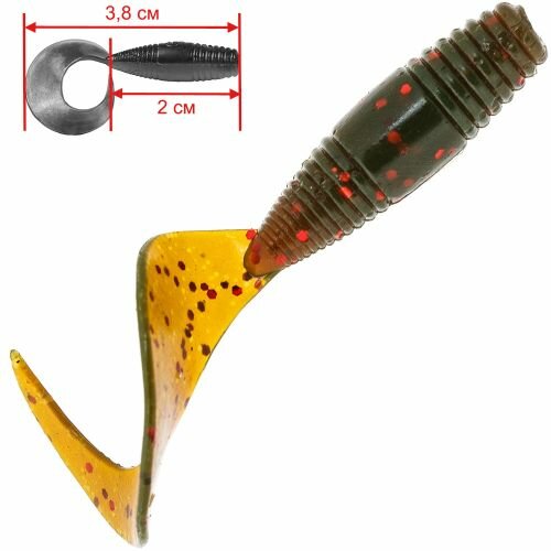 Силиконовая приманка Lucky John J.i.b Tail 1.5 #PA16 3.8см. 15шт.