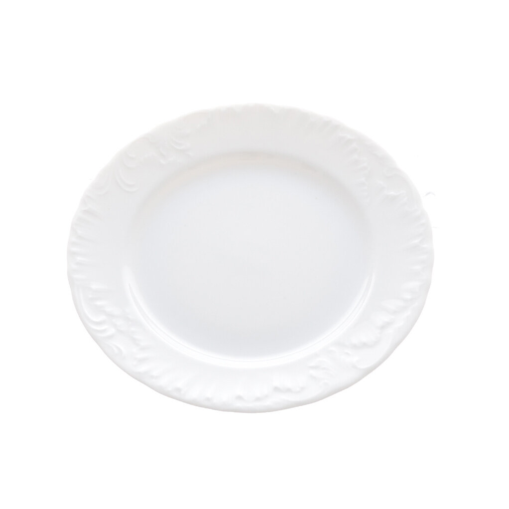 Набор десертных тарелок 17 см./6 шт, белый, недекорированный "Рококо" Cmielow Польша
