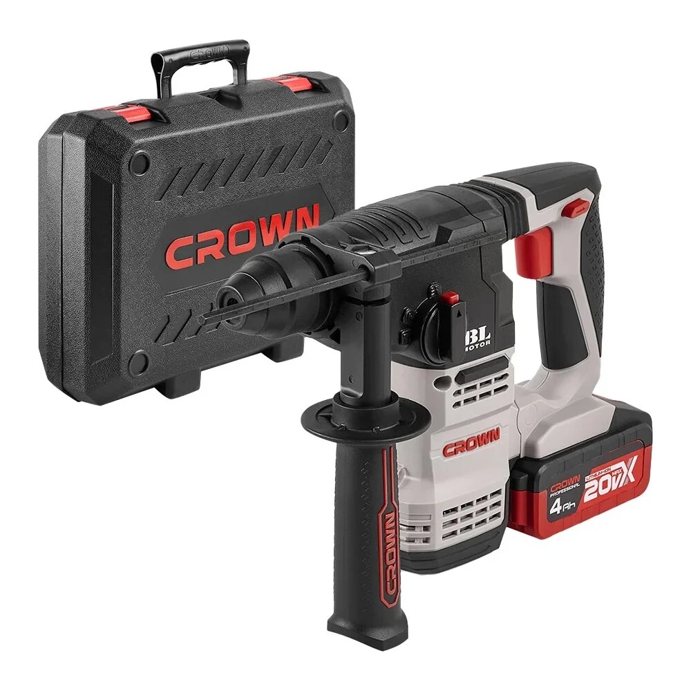 Аккумуляторный перфоратор CROWN CT28001HX-4 BMC, строительстве, бетоном