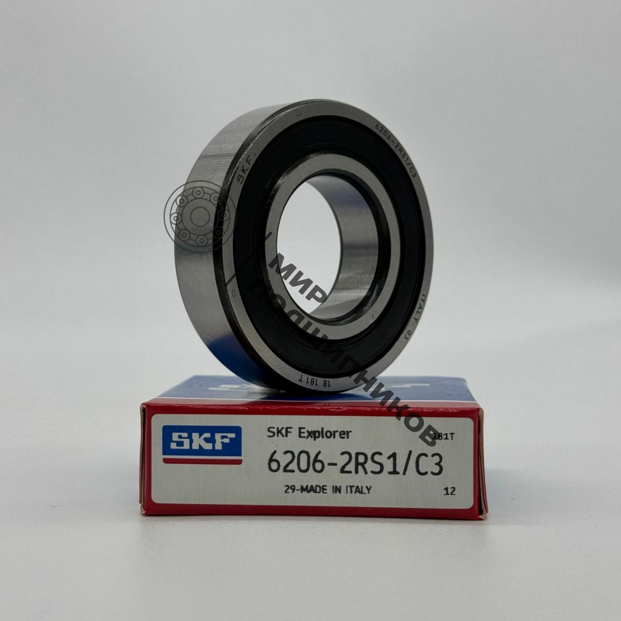 Подшипник SKF 6206-2RS1/C3 180206 30х62х16 подвесной ГАЗ-3302; лебедки КАМАЗ, на вал 30 мм, закрытый