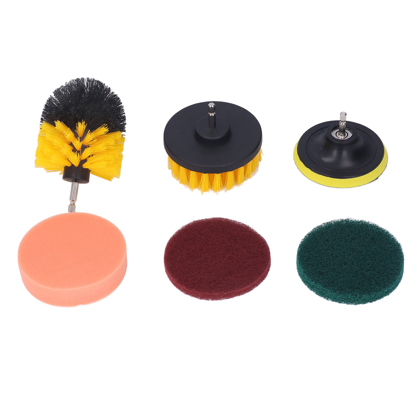 6 шт. щетки для дрели, 1/4 дюйма, PP, для авто и дома