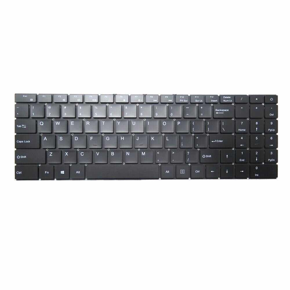 Клавиатура для ноутбука Для Echips Envy-Pro 15.6" NB15A-X-512 Соединенные Штаты США Черный Без рамки Без пленки с подсветкой