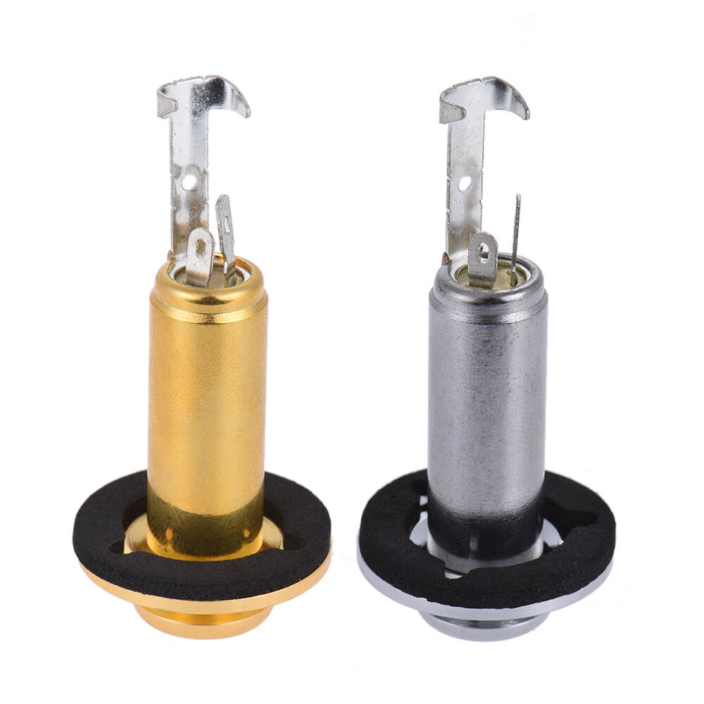 Монофонический штекер для акустической электрогитары, 6,35 мм (1/4 дюйма), медный, с винтами, аксессуары для гитары.