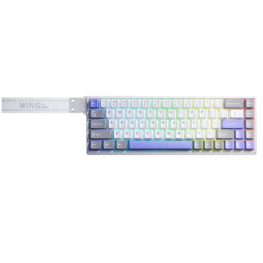 Клавиатура игровая AULA WIN68HE MAX Gray-White-Blue