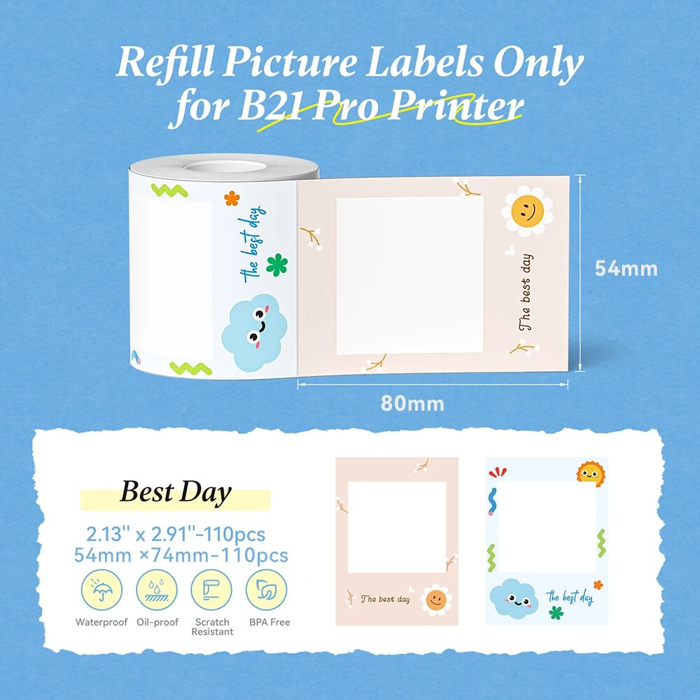 Ниимбот B21 Pro термопринтер для этикеток Photo E 54x74