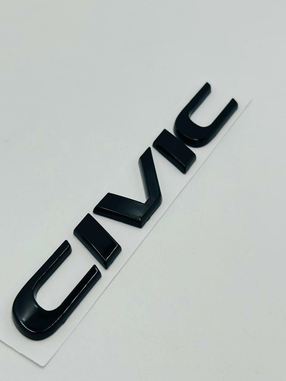 Надпись наклейка на багажник Honda Хонда Civic Черный глянец 14см