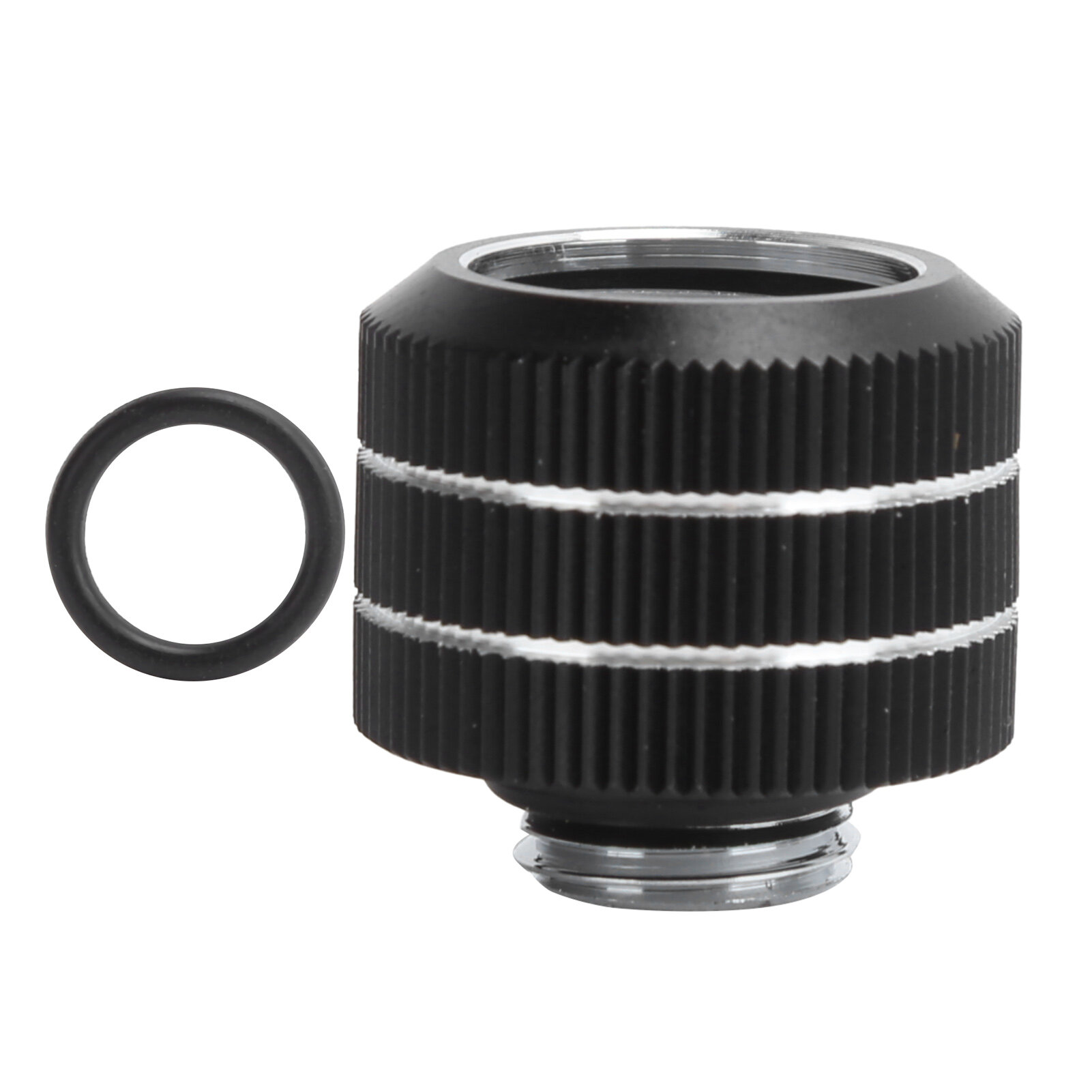 Фитинг для жесткой трубки СВО, быстрый зажим, 16 мм, черный