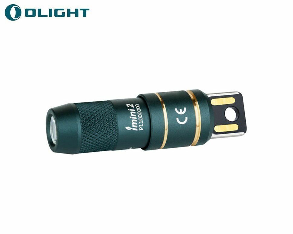 Наключный фонарь Olight iMini 2 Dream Blue, 21 метр, 50 люмен (Комплект)，налобный фонарик，фонарик на батарейках