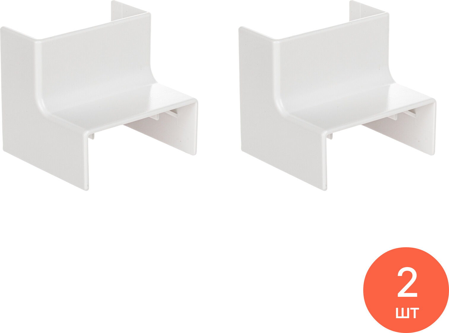 Угол DKC / ДКС AIM внутренний, пластиковый белый, размером 50х20мм / аксессуары для кабель каналов (комплект из 2 шт)