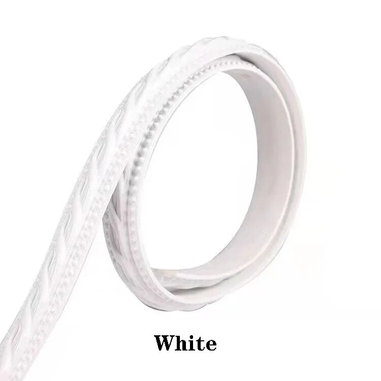 Мягкие самоклеящиеся обои из ПВХ для декора стен Белый, 12mm wide, White