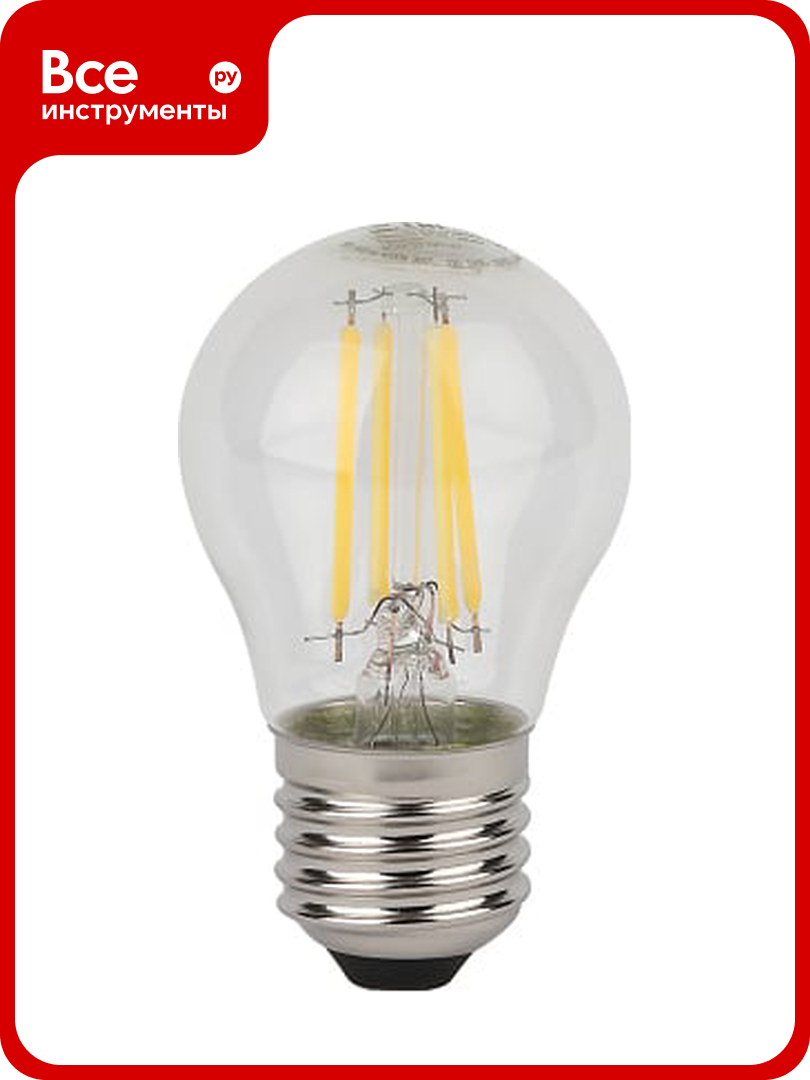 Филаментная светодиодная лампа Osram LS CLP75/840 FIL CL E27 10x1, 6 Вт естественный белый свет, шаровая форма