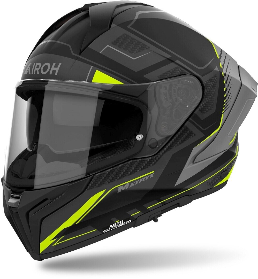 Мотошлем Интеграл Airoh MATRYX ROCKET Yellow Matt, M