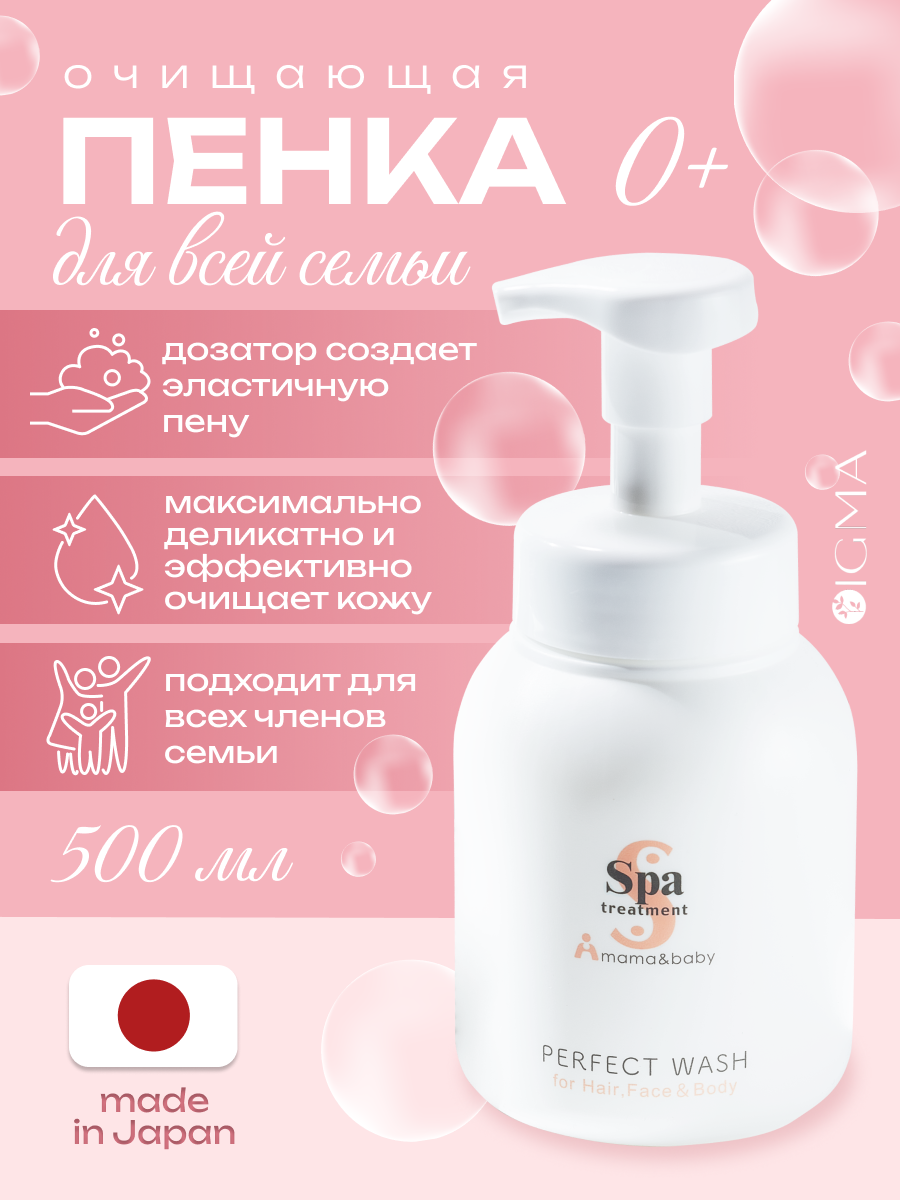 Очищающая, увлажняющая пенка для всей семьи Spa Treatment Mama & Baby Perfect Wash