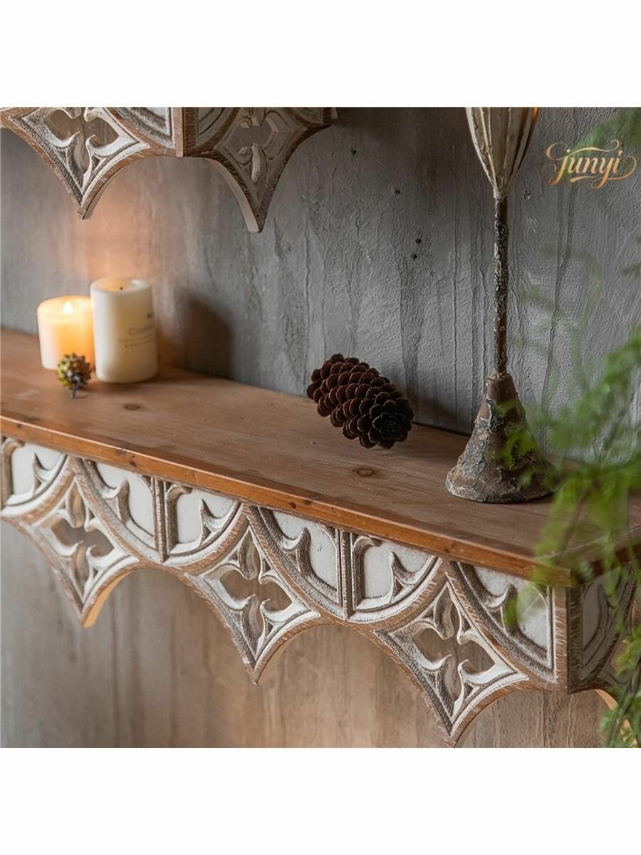 Винтажные Деревянные Полки с Резьбой