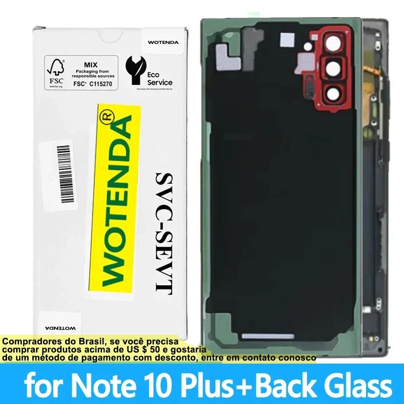 6,8-дюймовый динамический AMOLED сменный ЖК-дисплей для Samsung Note 10 Plus Note 10+ N975 N975F, сенсорный экран с задним стеклом