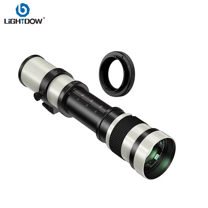 Lightdow 420-800 мм зум-объектив для Canon RF Canon EF Nikon F Nikon Z Sony Sony E-mount（FE）, WHITE
