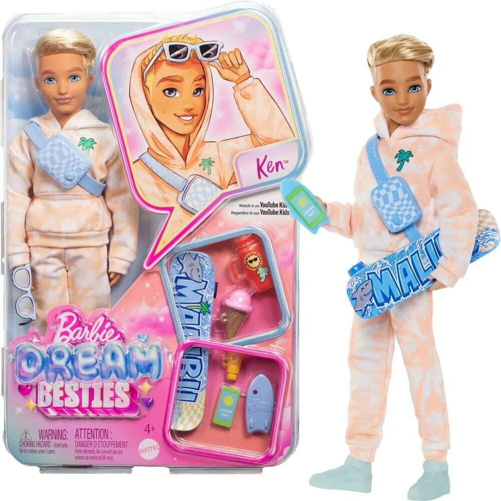Barbie Dream Besties, кукла Барби Малибу и аксессуары HYC20
