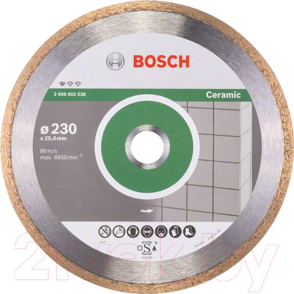Диск алмазный Bosch 2.608.602.538, для керамики и плитки, сплошной