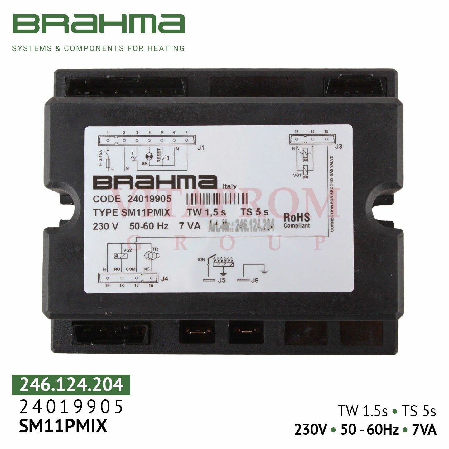 Блок управления горением Brahma SM11PMIX, 24019905