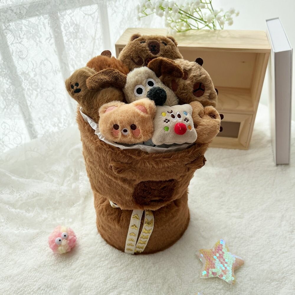 Мягкая игрушка с цветами/Букет из плюшевых игрушек "Капибала"