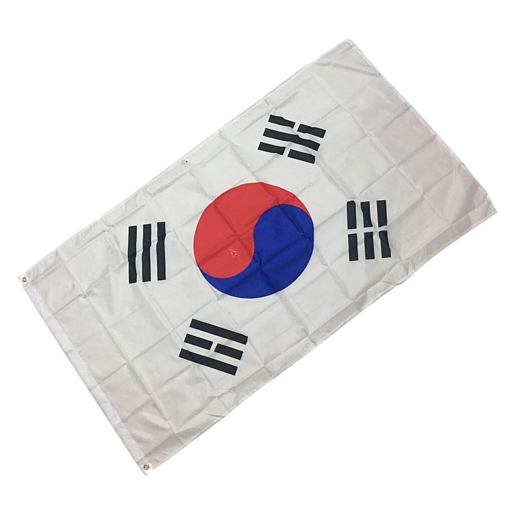 Большой Корейский флаг 5 футов x 3 фута из двухстороннего полиэстера с Металлическими Люверсами для украшения Национального праздника и Дня Независимости