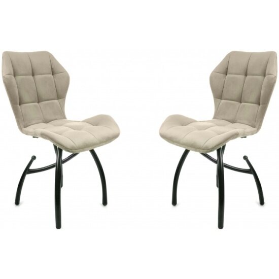 Комплект стульев M-group бабочка Шарики чёрный, бежевый (2 шт)