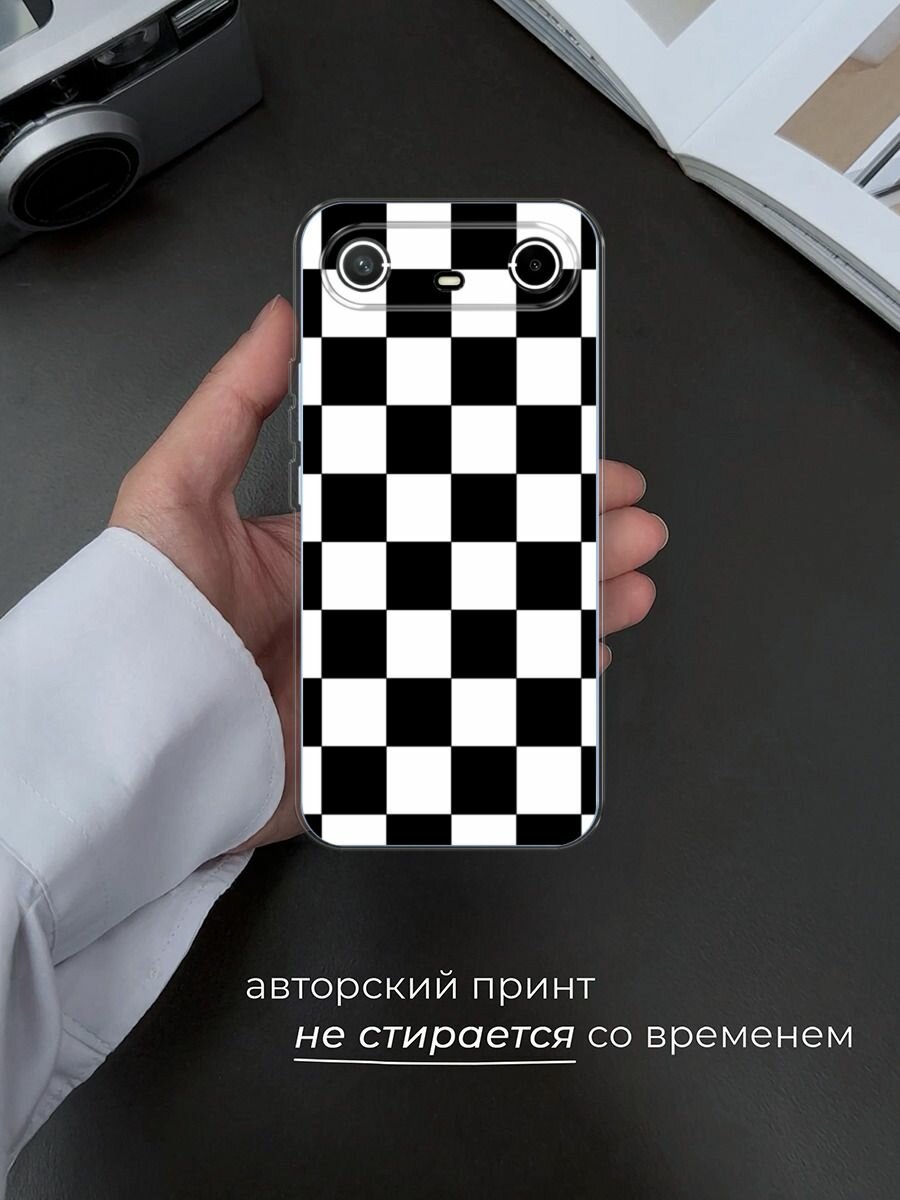 Чехол на Tecno Spark Slim / Текно Спарк Слим с принтом Шахматная доска — фото 1