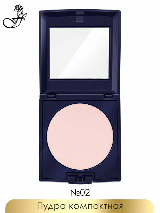 Пудра для лица FFleur Puff Foundation компактная, тон №02