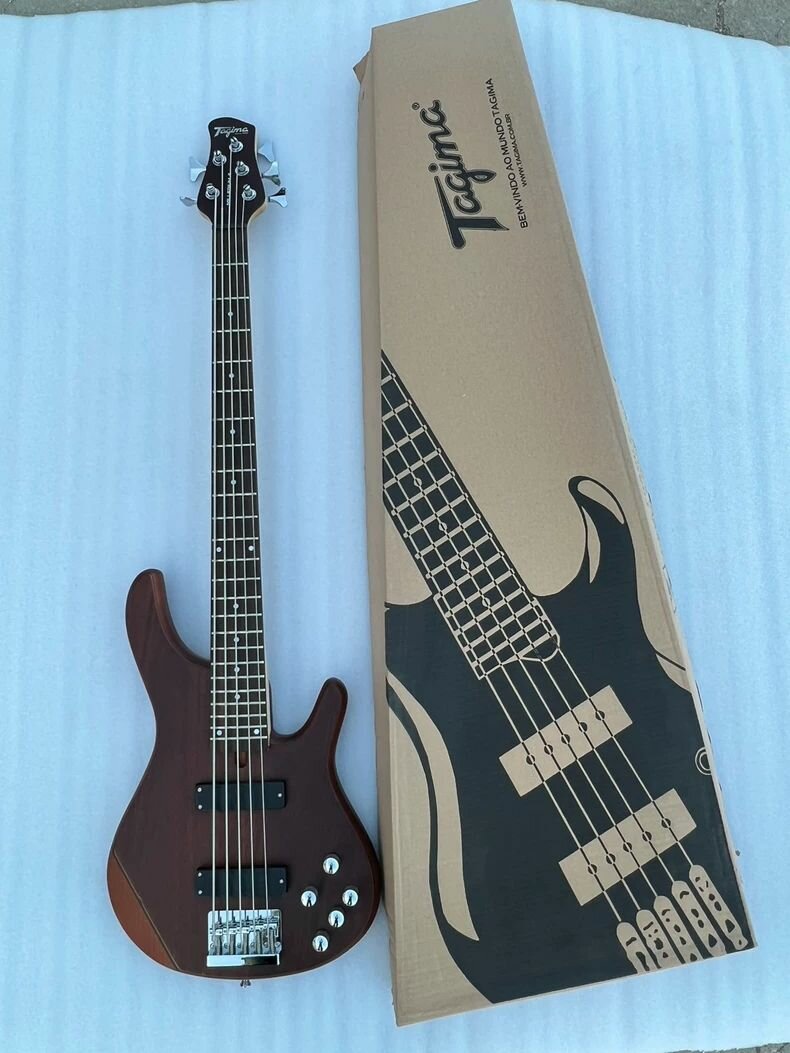 Tagima электрическая бас-гитара, 5-струнная, бас-скрипка, корпус сонокелин, 39"