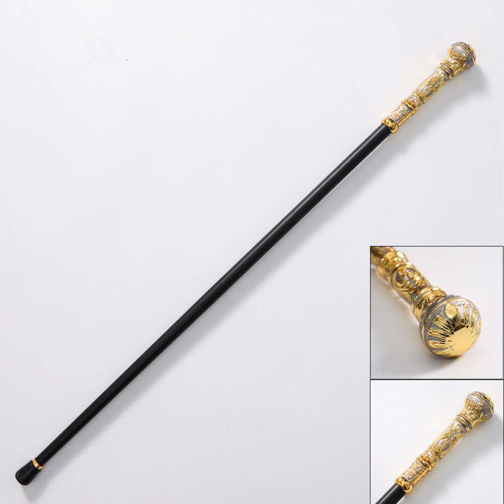 Трость Лолита с золотым круглым наконечником, металлическая трость для джентльменов, двойная секция, реквизит для косплея