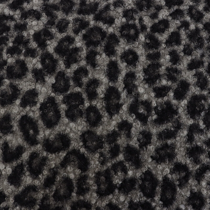 2025 Классическая овечья круглая нейлоновая ткань с леопардовым принтом, вьющаяся флисовая ткань, односторонний круглый принт, бархатная ткань для одежды, подушка, ткань для женской одежды