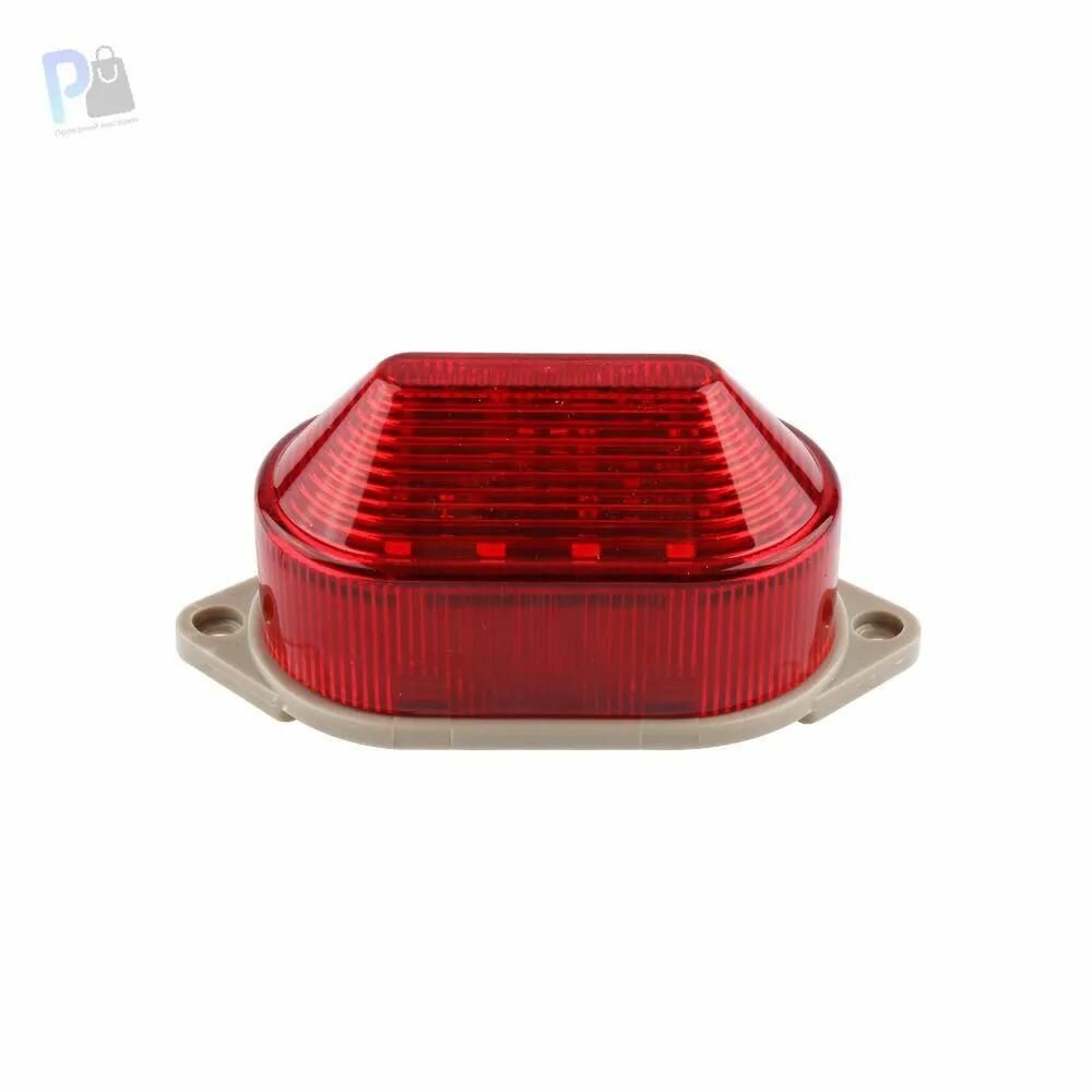 Стробоскоп 220в красный светодиодный IP54, светильник лампа вспышка строб 1.3 ватт красная, для сигнализации септика
