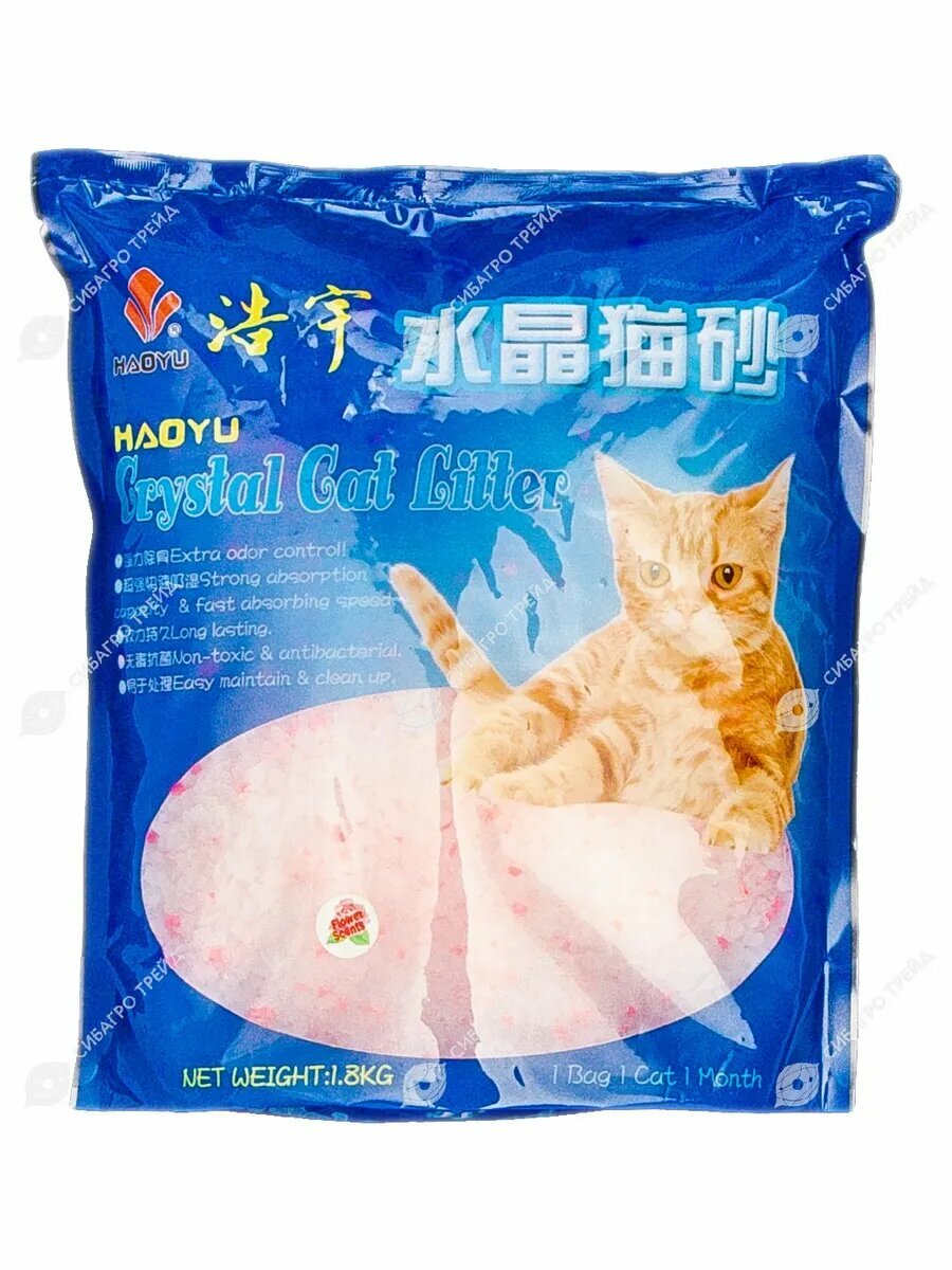 Наполнитель Crystal Cat 1,8кг "Цветочный" силикагель