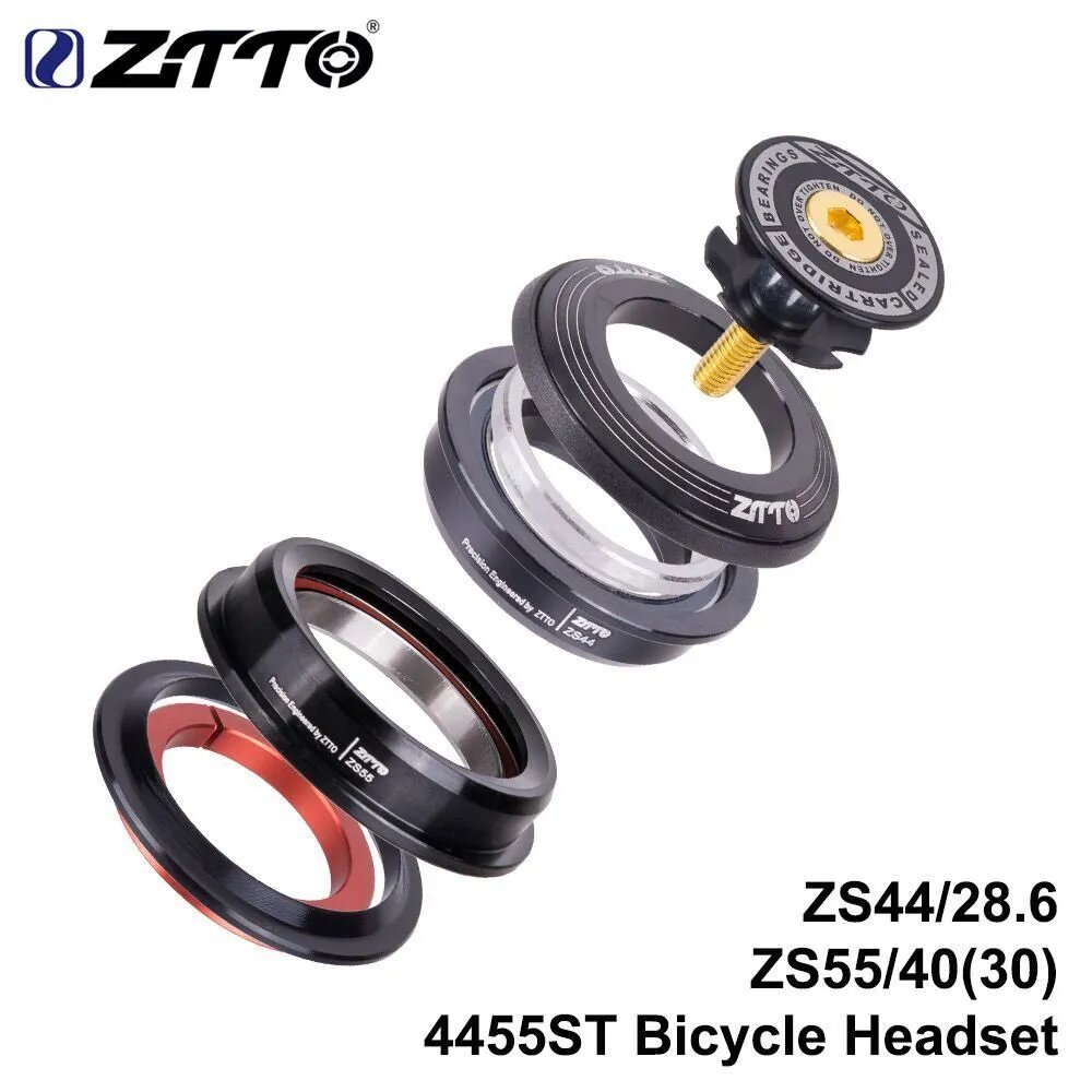 Рулевая ZTTO 4455ST ZS44/28.6, ZS55/40(30) black полуинтегрированная, комплект 1 шт.-Dom