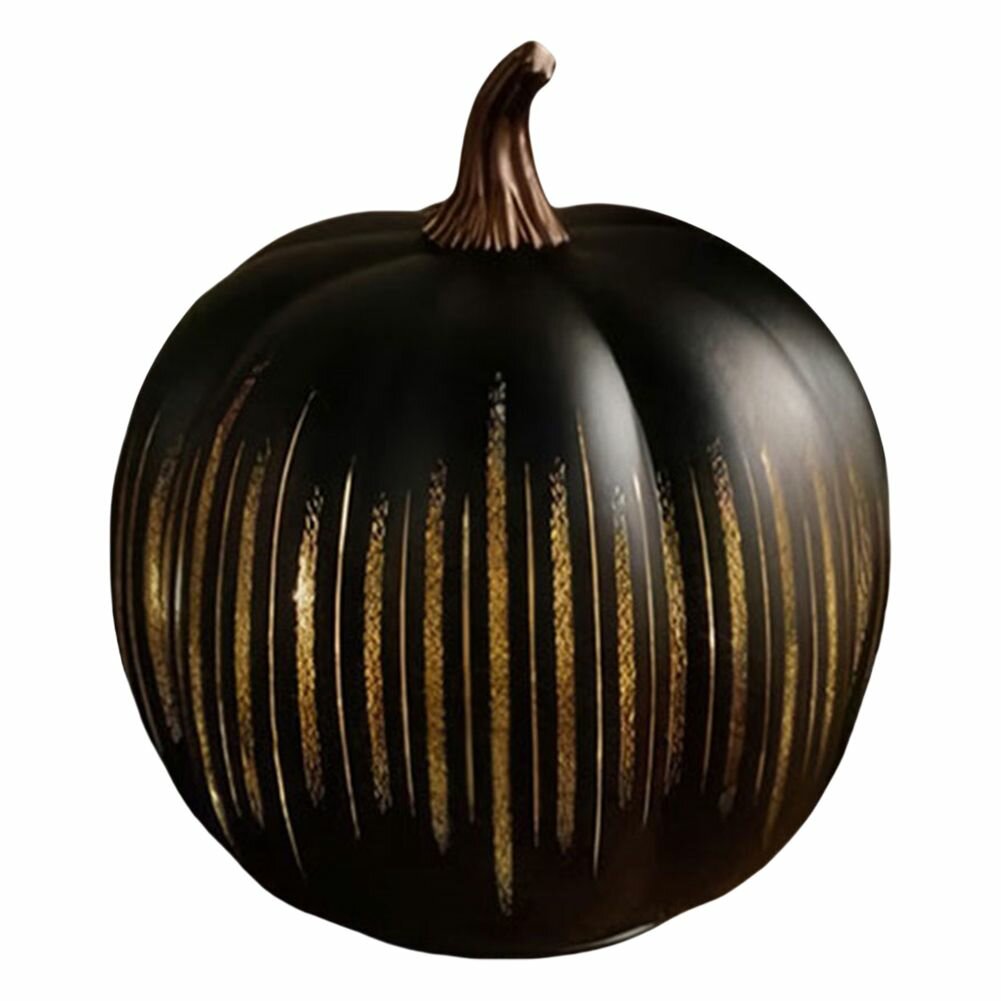 Светодиодный тыквенный светильник с таймером, черный, 17x15x15 см