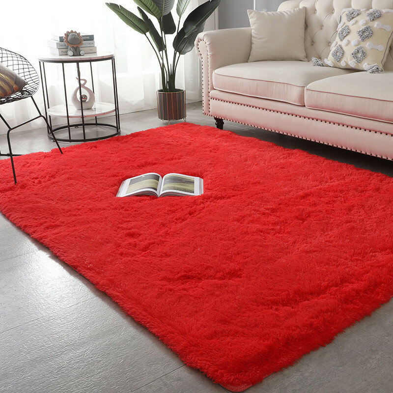 Ковровое покрытие Pv velvet однотонное высокое качество для гостиной спальни кабинета и прикроватной зоны красный
