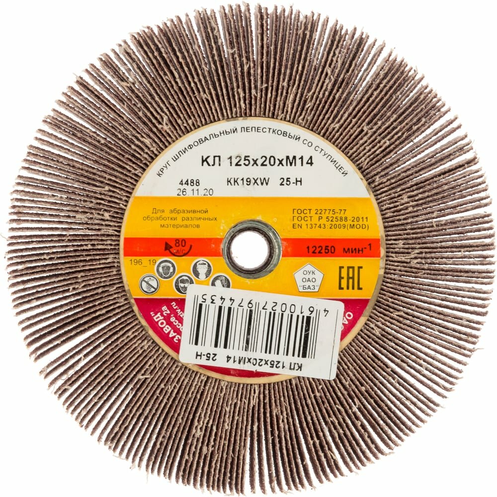 Круг лепестковый KK19XW (125х20 мм; М14; 25Н; Р60) БАЗ 960000078303