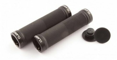 Ручки CLARK`S CLO201 на руль резиновые 130мм с 2 фиксат. черные анодированный