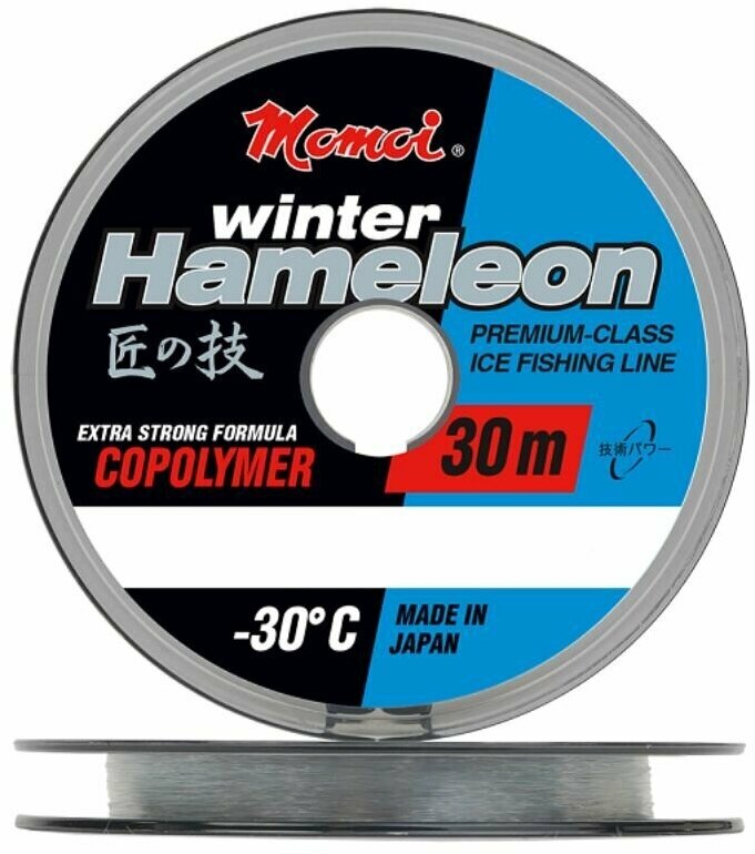 Монофильная леска для рыбалки Momoi Hameleon Winter 0,15 мм, 2,7 кг, 30 м, прозрачная, 3 штуки